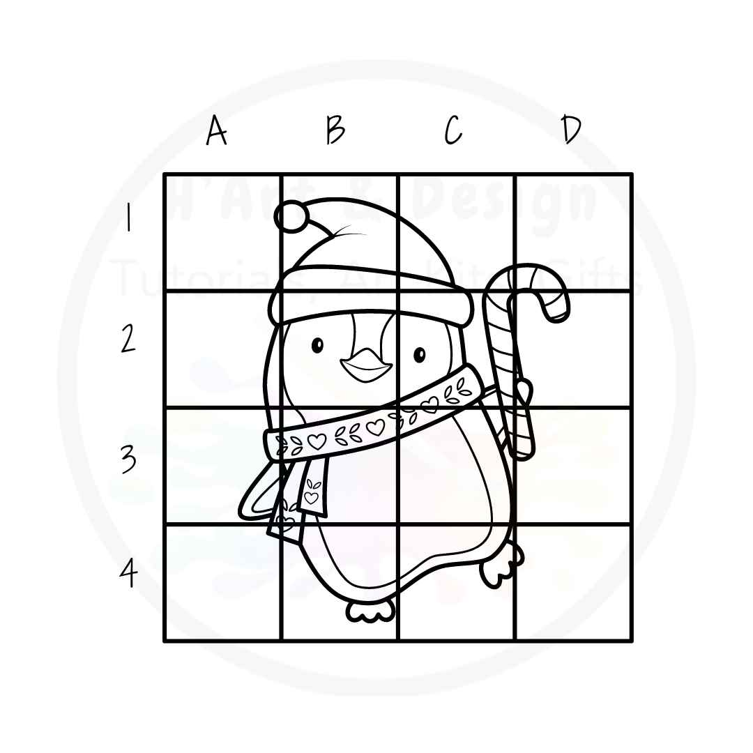 Learn to draw Christmas -grid method - for all ages at beginner level ...