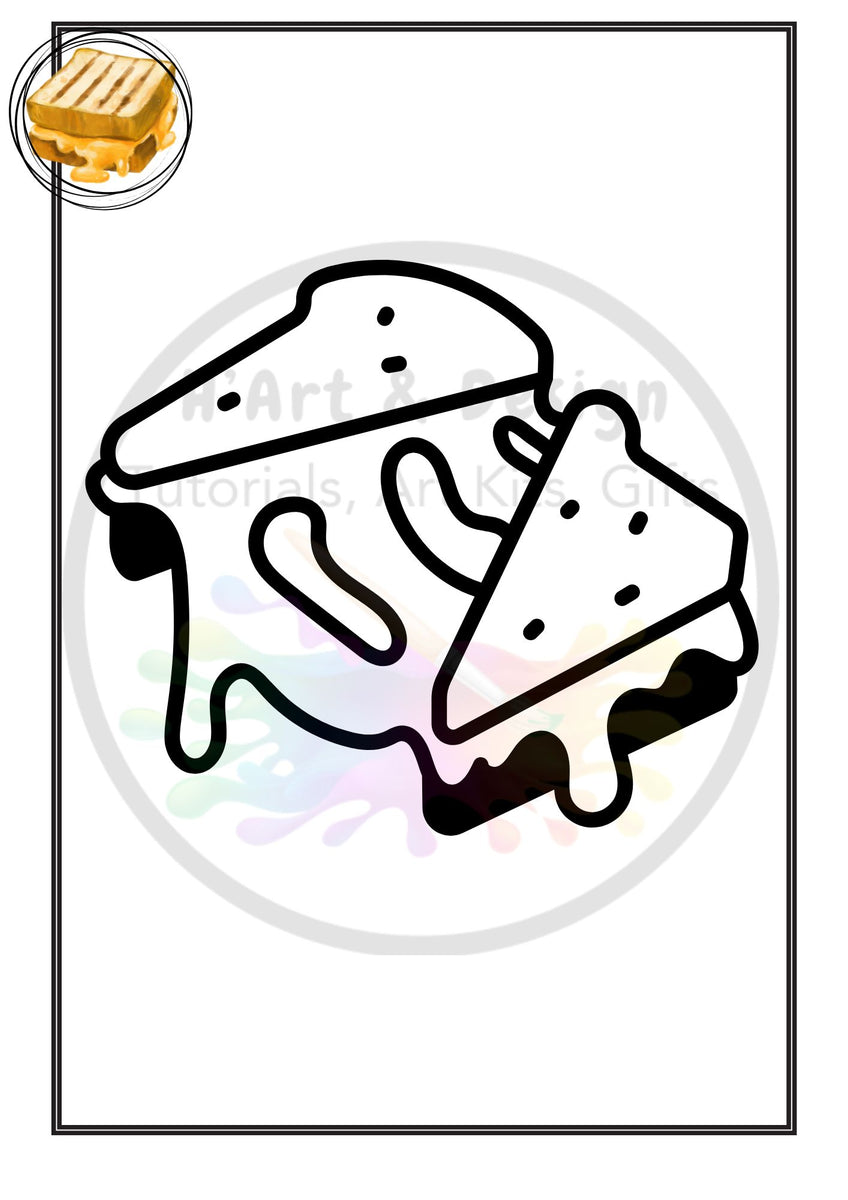 Sandwich printed colouring in and activity sheets for daily art wellne ...